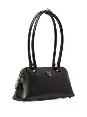 Guess Logo-plaque Shoulder Bag - Black