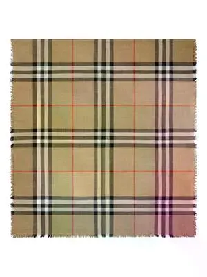 Burberry Vintage Check Frayed-edge Scarf - Brown