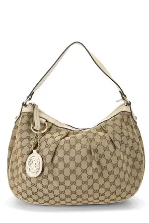 Gucci Original Gg Sukey Hobo - White