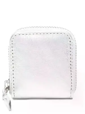 Play Comme Des Garcon Metallic Zip-around Coin Purse - Silver