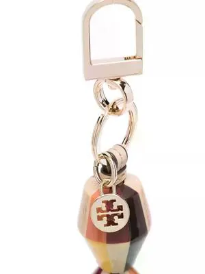 Tory Burch Striped Tassel Keyring