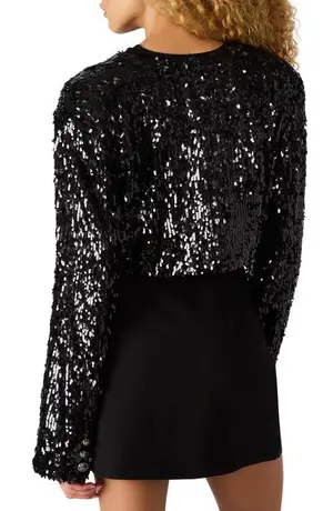 Steve Madden Amandaline Crop Sequin Jacket
