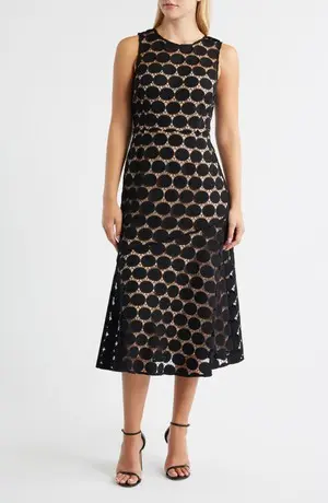 Sam Edelman Polka Dot Lace Midi Dress