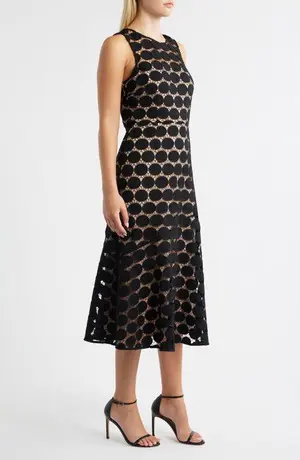 Sam Edelman Polka Dot Lace Midi Dress