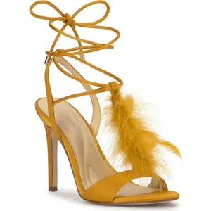 Jessica Simpson Jenzin Ankle Wrap Sandal - Amber Gold