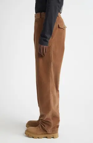 Moncler Corduroy Straight-leg Trousers - Brown