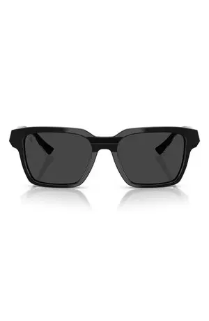 SCUDERIA FERRARI 55mm Polarized Square Sunglasses - Black/grey Polar