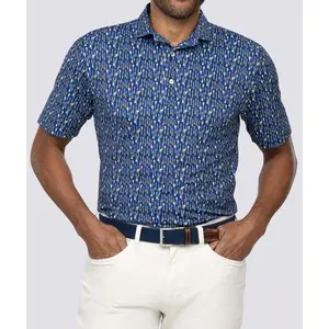 TURTLESON Drew Performance Polo - Navy/coconut