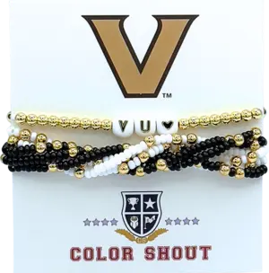 COLOR SHOUT Vanderbilt Lucky 7 Bracelet Set - Yellow Gold
