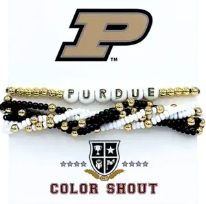 COLOR SHOUT Purdue Bracelet Set - Yellow Gold