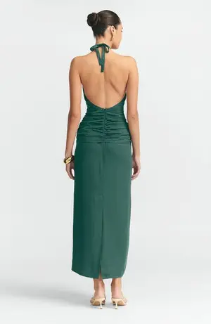 ST MRLO Nessie Midi Dress - Forest Green