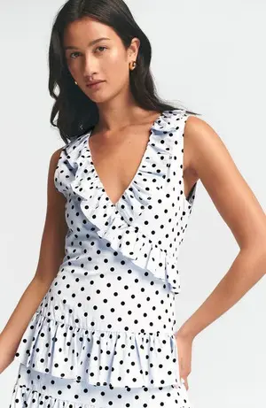 ST MRLO Jada Mini Dress - Blue Base Spot