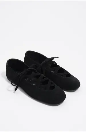 Bimba Y Lola Split Leather Ballerina Flats