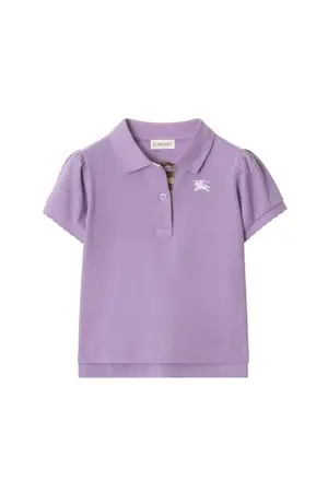 Burberry Cotton Piqué Polo Shirt - Lilac Purple