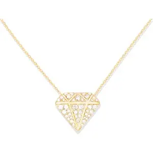 CAMPBELL + CHARLOTTE Juju Diamond Charm Necklace - Diamond- Gold