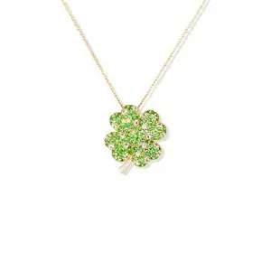 CAMPBELL + CHARLOTTE Juju Four Leaf Clover Charm Necklace - Gold