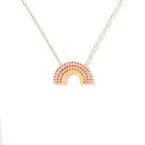 CAMPBELL + CHARLOTTE Juju Rainbow Charm Necklace - Gold