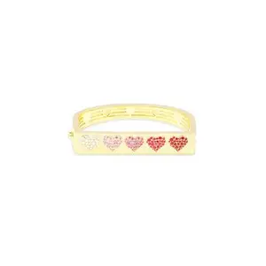 CAMPBELL + CHARLOTTE Juju Hearts Bangle Bracelet - Gold