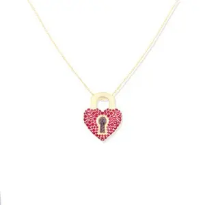 CAMPBELL + CHARLOTTE Juju Heart Locket Charm Necklace - Gold