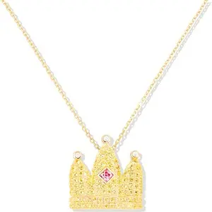 CAMPBELL + CHARLOTTE Juju Crown Charm Necklace - Gold
