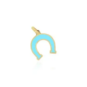 THE LOVERY FINE JEWELRY Horseshoe Charm - Turquoise