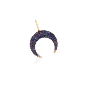 THE LOVERY FINE JEWELRY Crescent Horn Charm - Blue Sapphire