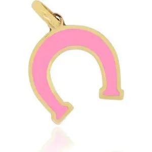 THE LOVERY FINE JEWELRY Horseshoe Charm - Bubblegum Pink