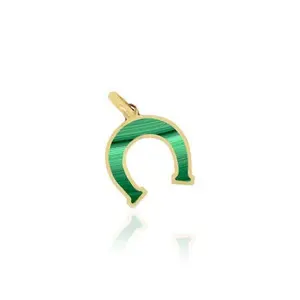 THE LOVERY FINE JEWELRY Horseshoe Charm - Malachite