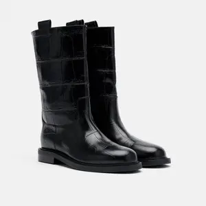 MARC NOLAN Blair Mid-calf Riding Boots - Black