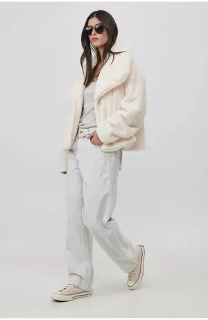 GOTTEX BEACH LIFE Button-up Fleece Coat - Ivory
