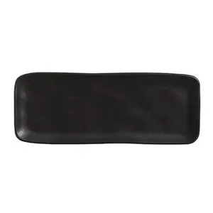 PORTO BRASIL Rectangular Platter Medium Set Of 4 - Matte Black