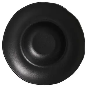 PORTO BRASIL Deep Rim Plate Set Of 4 - Matte Black