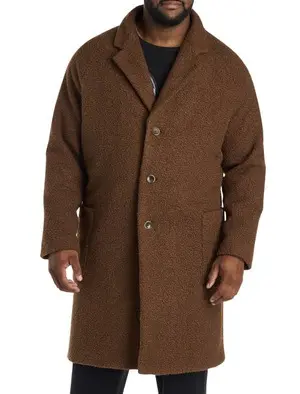 TALLIA Big & Tall Teddy Overcoat