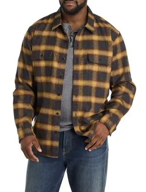 Lucky Brand Big & Tall Plaid Cloud Soft Flannel Sport Shirt