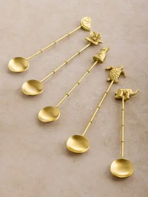 GAURI KOHLI Amaelia Teaspoons - Gold