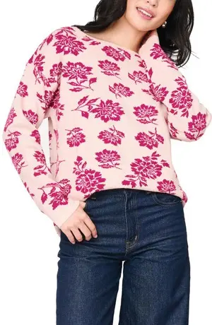 GIBSONLOOK Relaxed Fit Intarsia Sweater