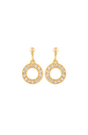SUSAN CAPLAN 1990s Vintage Drop Earrings - Circular Drop