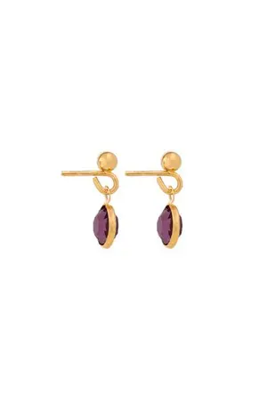 SUSAN CAPLAN 1980s Vintage Amethyst Earrings