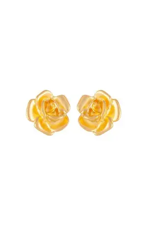 SUSAN CAPLAN 1990s Vintage Stud Earrings - Rose