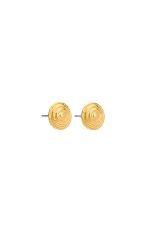 SUSAN CAPLAN 1980s Vintage Stud Earrings - Gold Plated