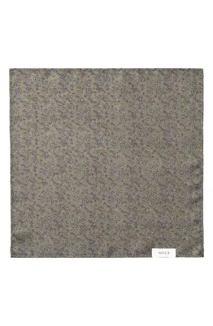 Eton Geometric & Paisley Reversible Silk Pocket Square