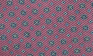Eton Medallion & Paisley Reversible Silk Pocket Square - Medium Purple