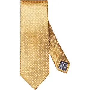 Eton Geometric Pattern Silk Neck Tie - Light Yellow