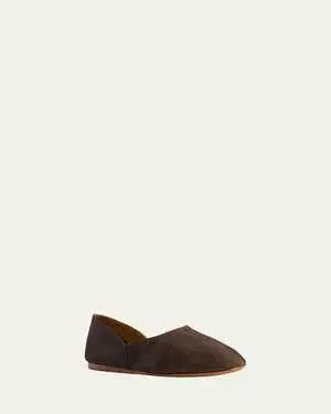 Khaite Jane Suede Ballerina Flats - Sable