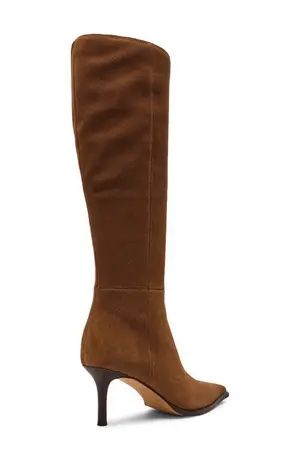 Steve Madden Lingo Pointed Toe Knee High Boots - Chestnut Suede