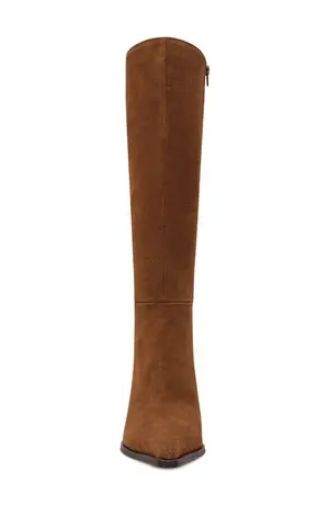 Steve Madden Lingo Pointed Toe Knee High Boots - Chestnut Suede