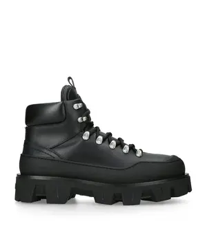 Men's Black Leather Hiking Boots