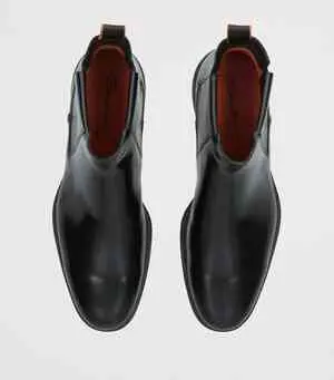 Santoni Leather Chelsea Boots
