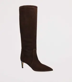 Paris Texas Suede Stiletto Heeled Boots 60 - Brown
