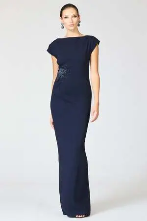 Sachin & Babi Kelly Embellished Column Gown